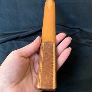 Vintage | Office | Vintage Italian Leather Wood Letter Opener | Poshmark